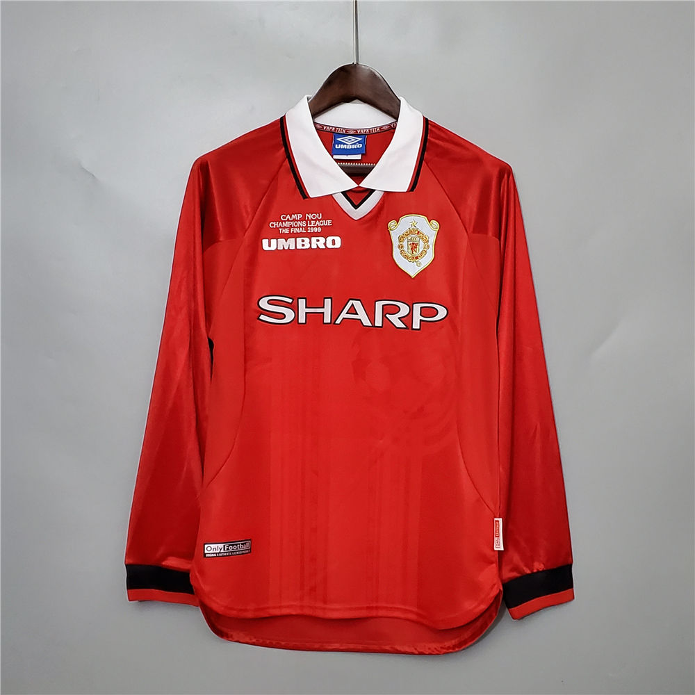 Manchester United 1999 UCL Final Long Sleeves Shirt - Retro Football Shirts