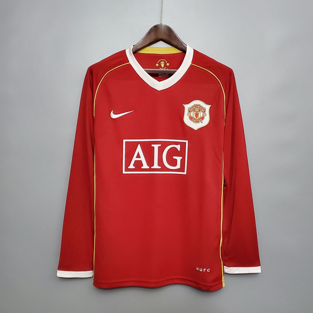 Manchester United 2006-07 Home Long Sleeves Shirt - Retro Football Shirts